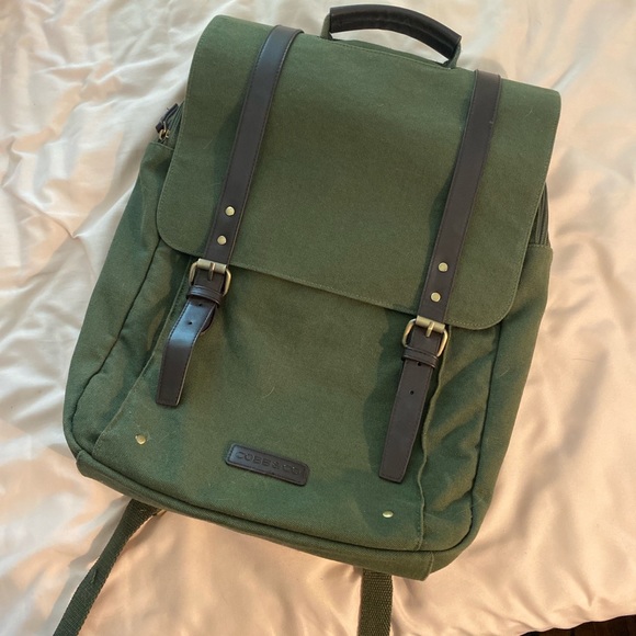 Bags | Vintage Green Backpack | Poshmark